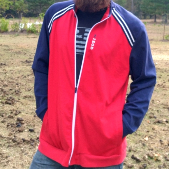 Izod | Jackets & Coats | Izod Track Jacket Full Zip Mens Xl | Poshmark